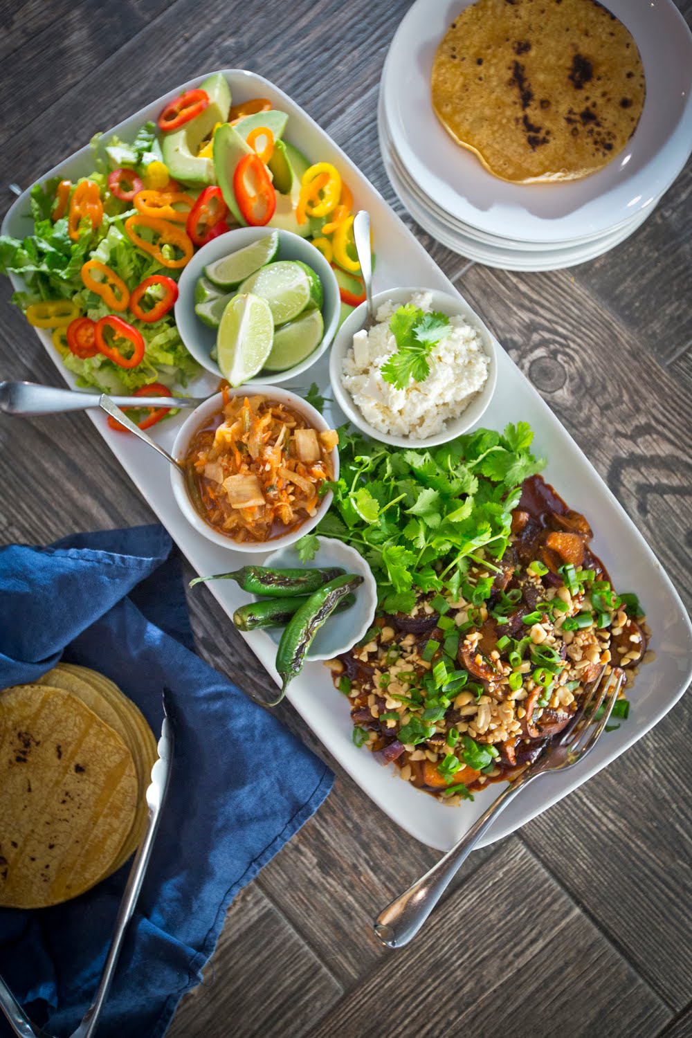 The Chubby Vegetarian: Asian-Inspired Taco Bar for the Big Game