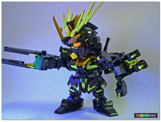 SD Gundam Banshee chrome painted build