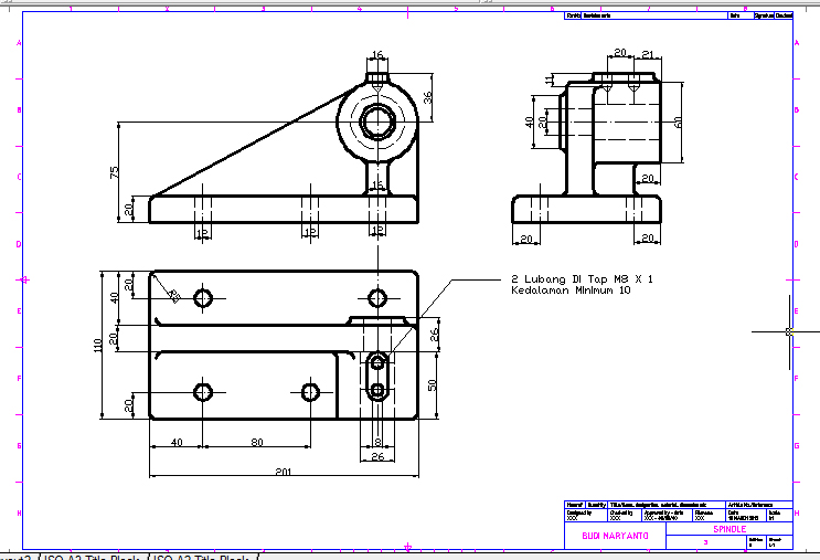 techdrawing: DRAWING SPINDLE