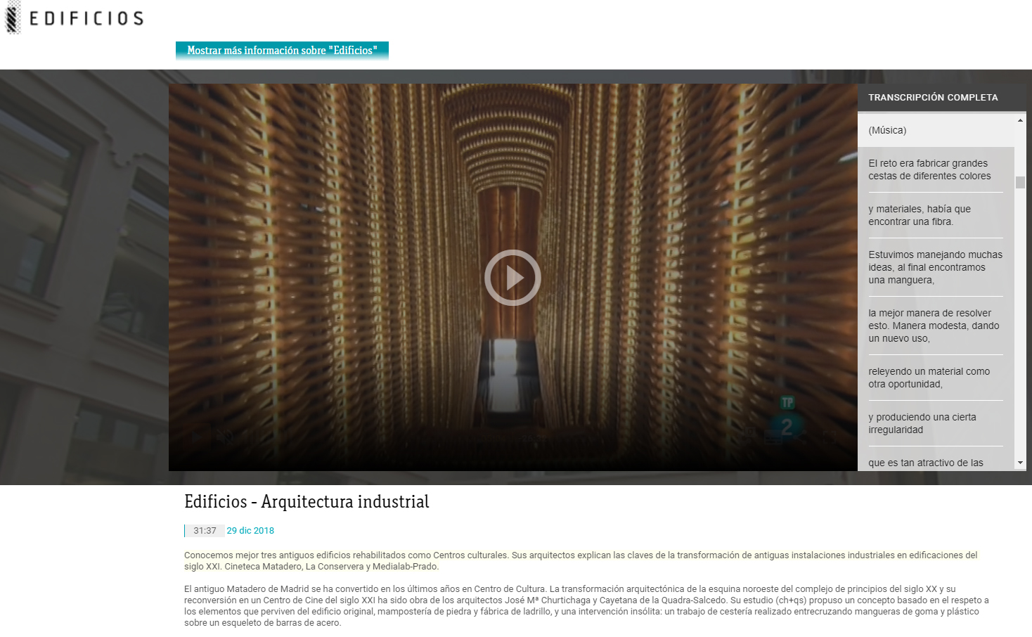 Patrimonio Industrial Arquitectónico: Reportaje “Edificios- Capítulo 1. Arquitectura industrial ...