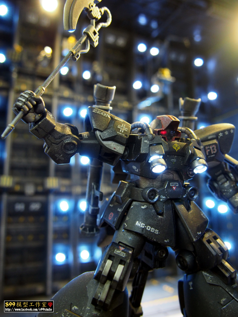 GUNDAM GUY: HGBF 1/144 Dom R35 - Customized Build w/ LEDs
