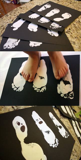 Jubilation Studios: Toddler Craft - Ghost Foot Prints