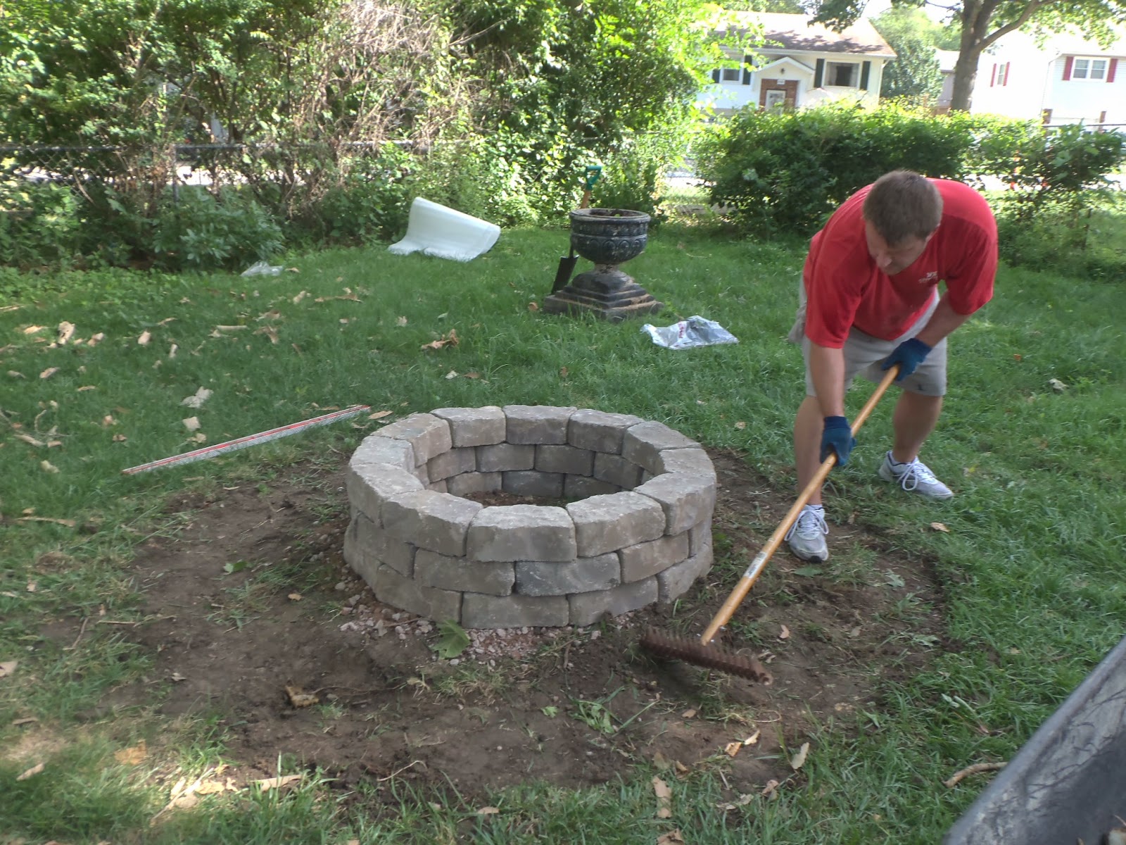 The Schorr Thing: Backyard Remodel - DIY Fire Pit & More Deck Finishing