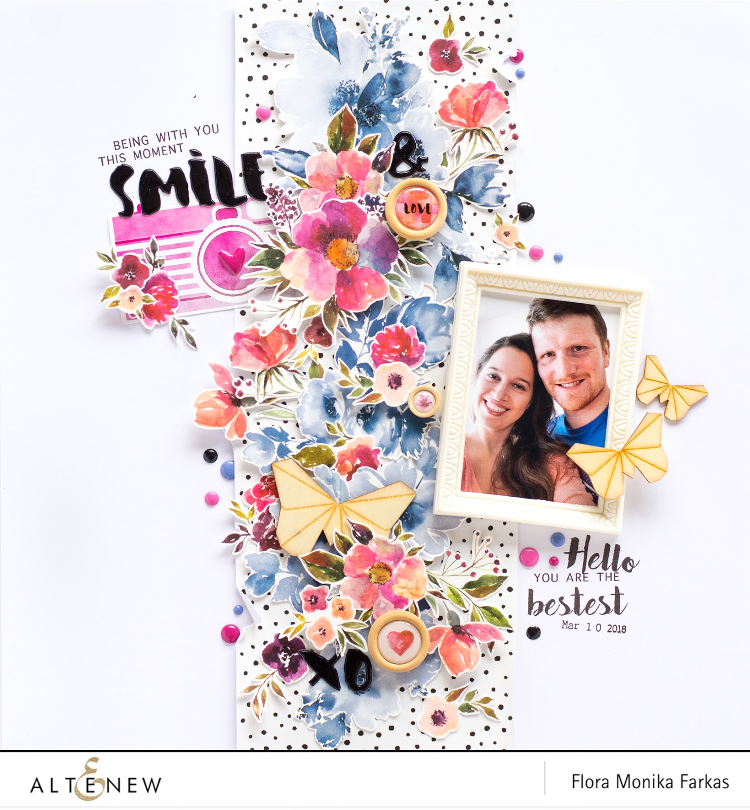 Scrapbook Layout Made with Altenew Washi Tapes | Flóra Mónika Farkas