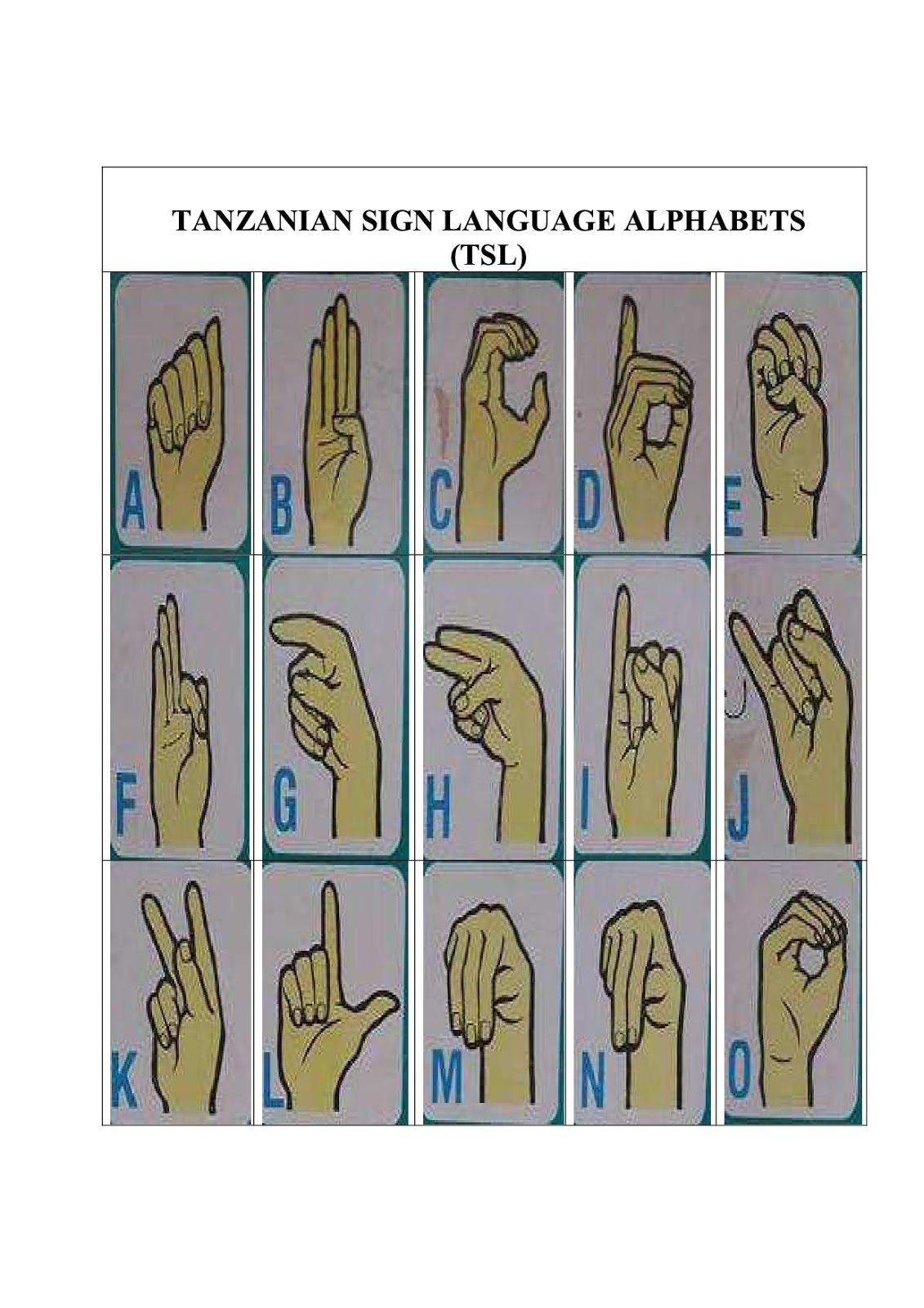 LUGHA YA ALAMA TANZANIA( TSL)