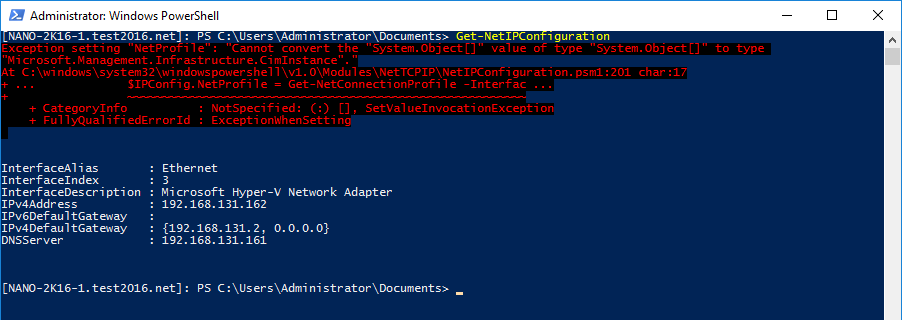 Exception Setting Netprofile Cannot Convert The System Object