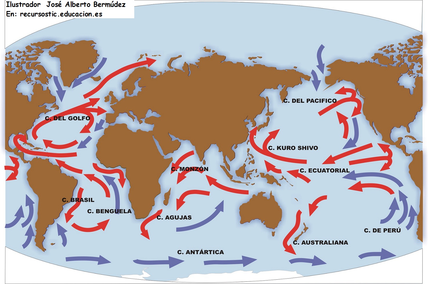 Nyfiken Geográfico: CORRIENTES MARINAS