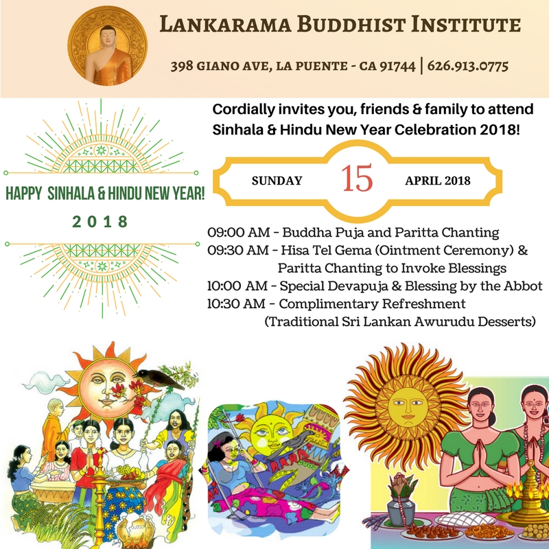 Sinhala & Hindu New Year Blessing - Dhamma USA Sinhala & Hindu New Year Blessing - Dhamma USA