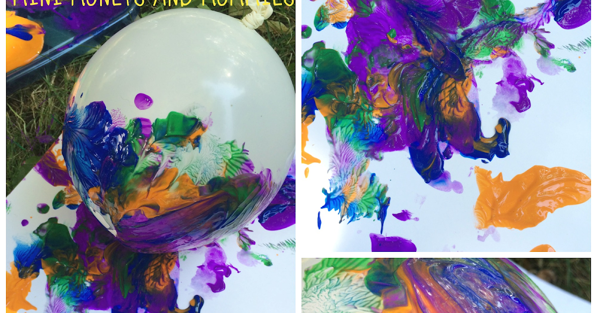 Mini Monets and Mommies: Kids' Balloon Paint Splatter Art Activity