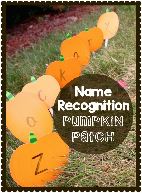 Pumpkin Patch Name Game for Preschoolers | School Time Snippets