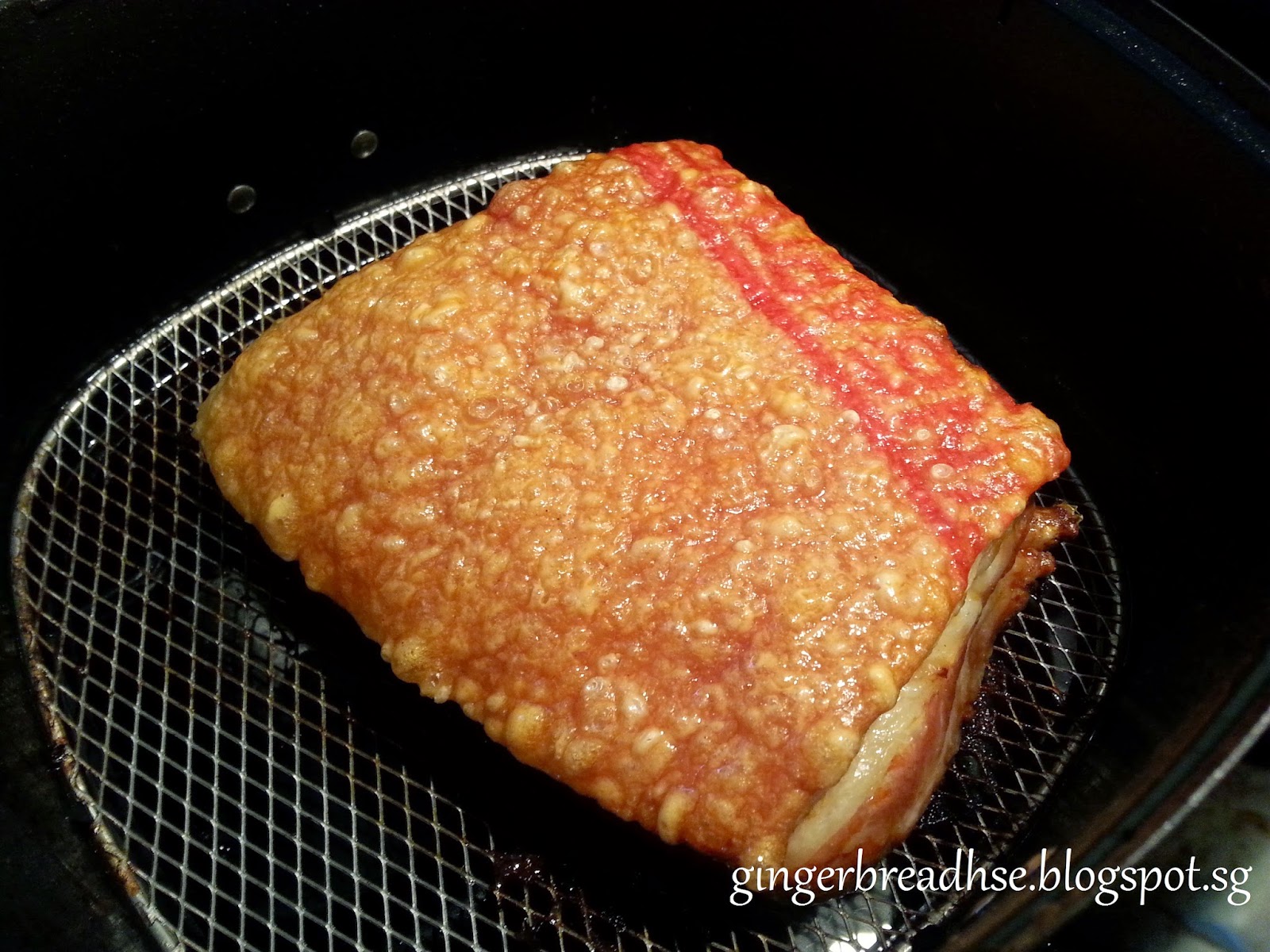 Gingerbread House: Chinese Roast Pork (Sio Bak) using (mainly) airfryer