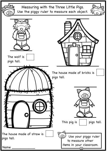 Fairy Tale Maths Measurement. Freebie - Kindergarten Matters Too.