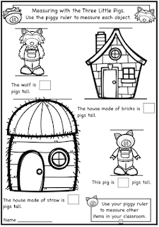 Fairy Tale Maths Measurement. Freebie - Kindergarten Matters Too.