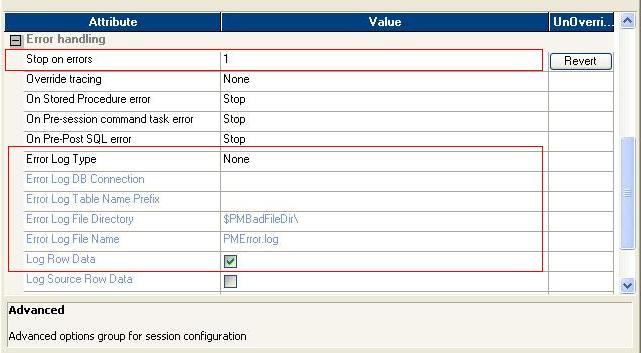DWH Fundas: Row Level Error Logging in Informatica