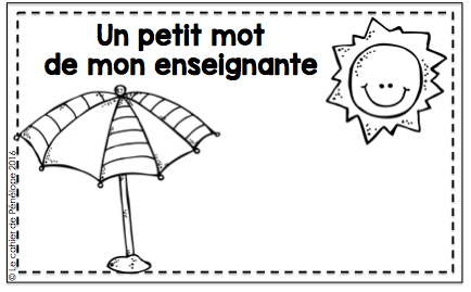 Le cahier de Pénélope: Une petite activité de fin d'année?