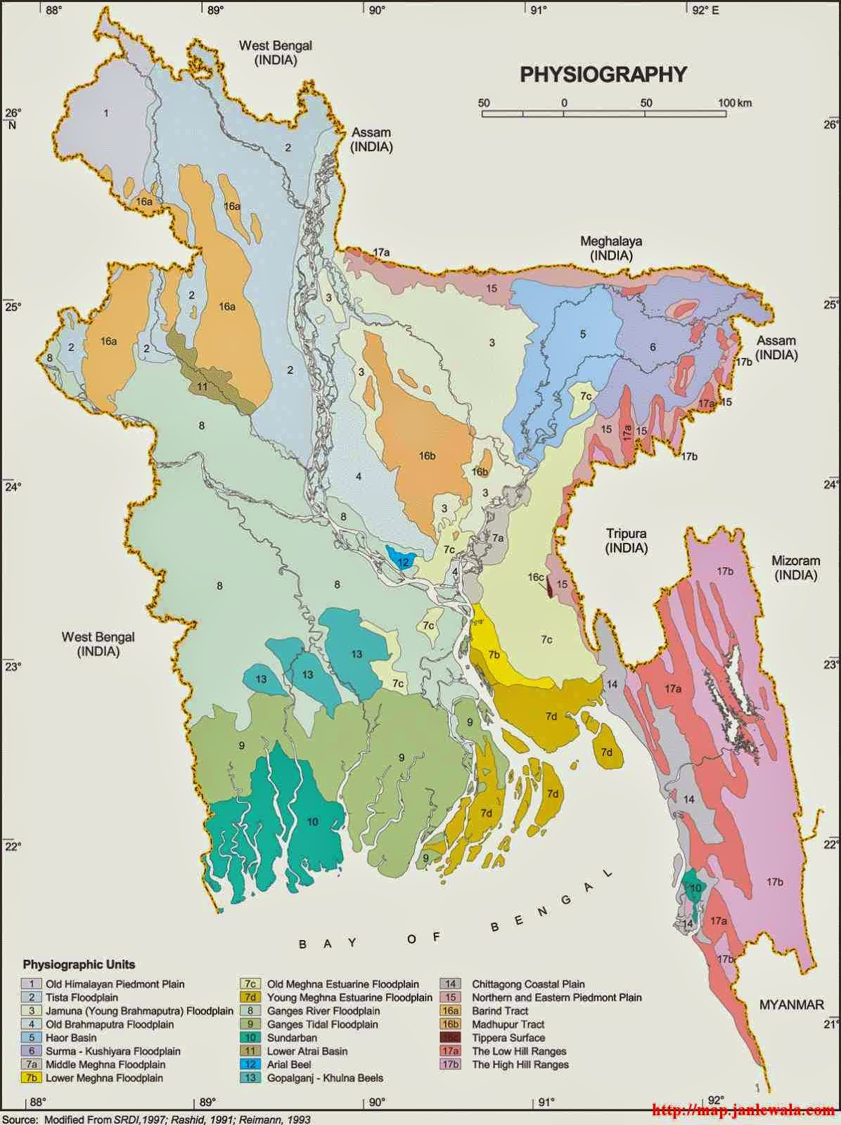 Bangladesh Physiographic Units