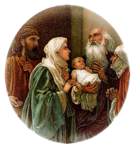 Simeon Receives Jesus in The Temple | Christian Clip Art Review