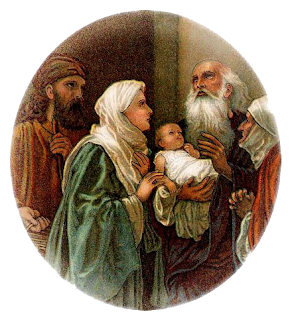 Simeon Receives Jesus in The Temple | Christian Clip Art Review
