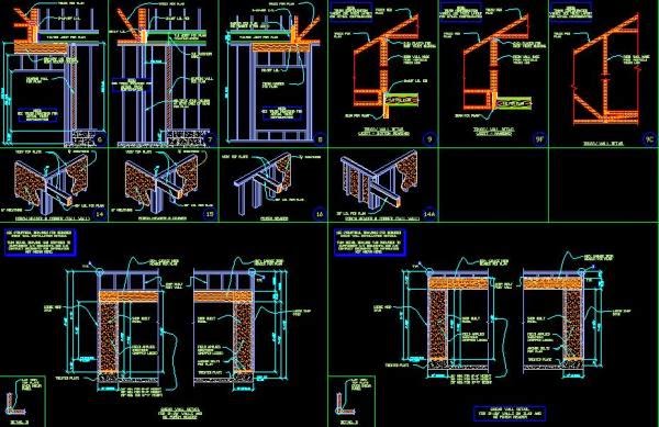 CAD Drawings Free Download: Framing Details - CAD Drawings Download