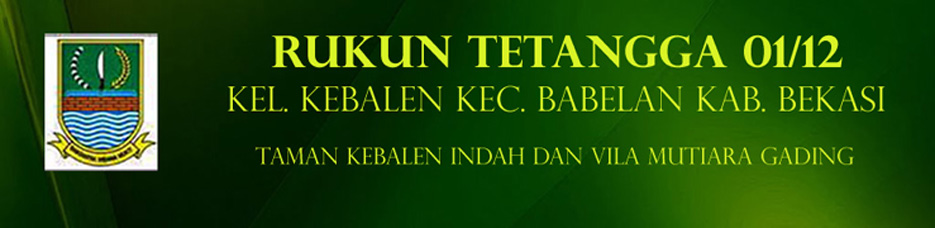 RUKUN TETANGGA 01/12: AD/ART RT 01/RW XII (silahkan beri masukan DRAFT ini)