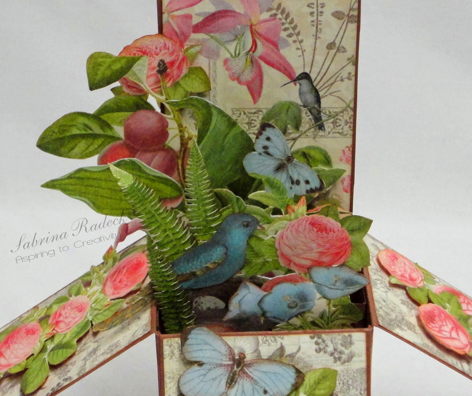Pop-Up Box Card with Graphic 45 Botanical Tea - Card Class | Aspiring ...