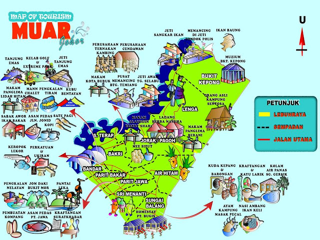 homestay di muar: Map of Tourism Muar