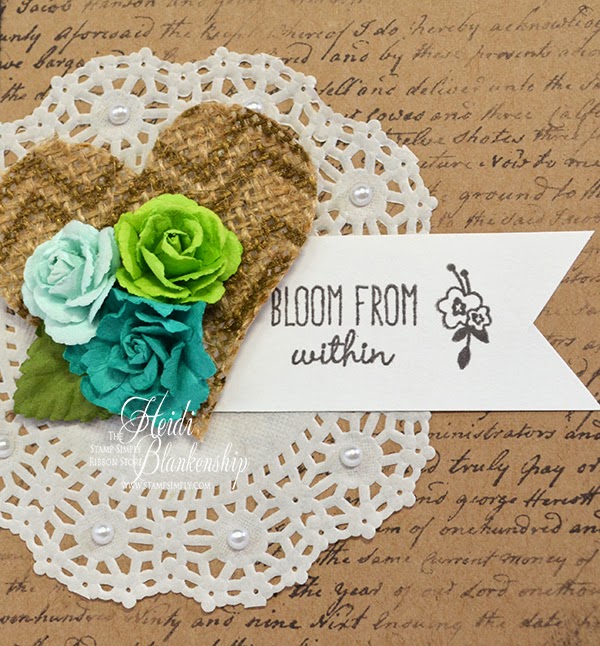 Embellished Dreams: The Stamp Simply Ribbon Store - Bloom From Within Card