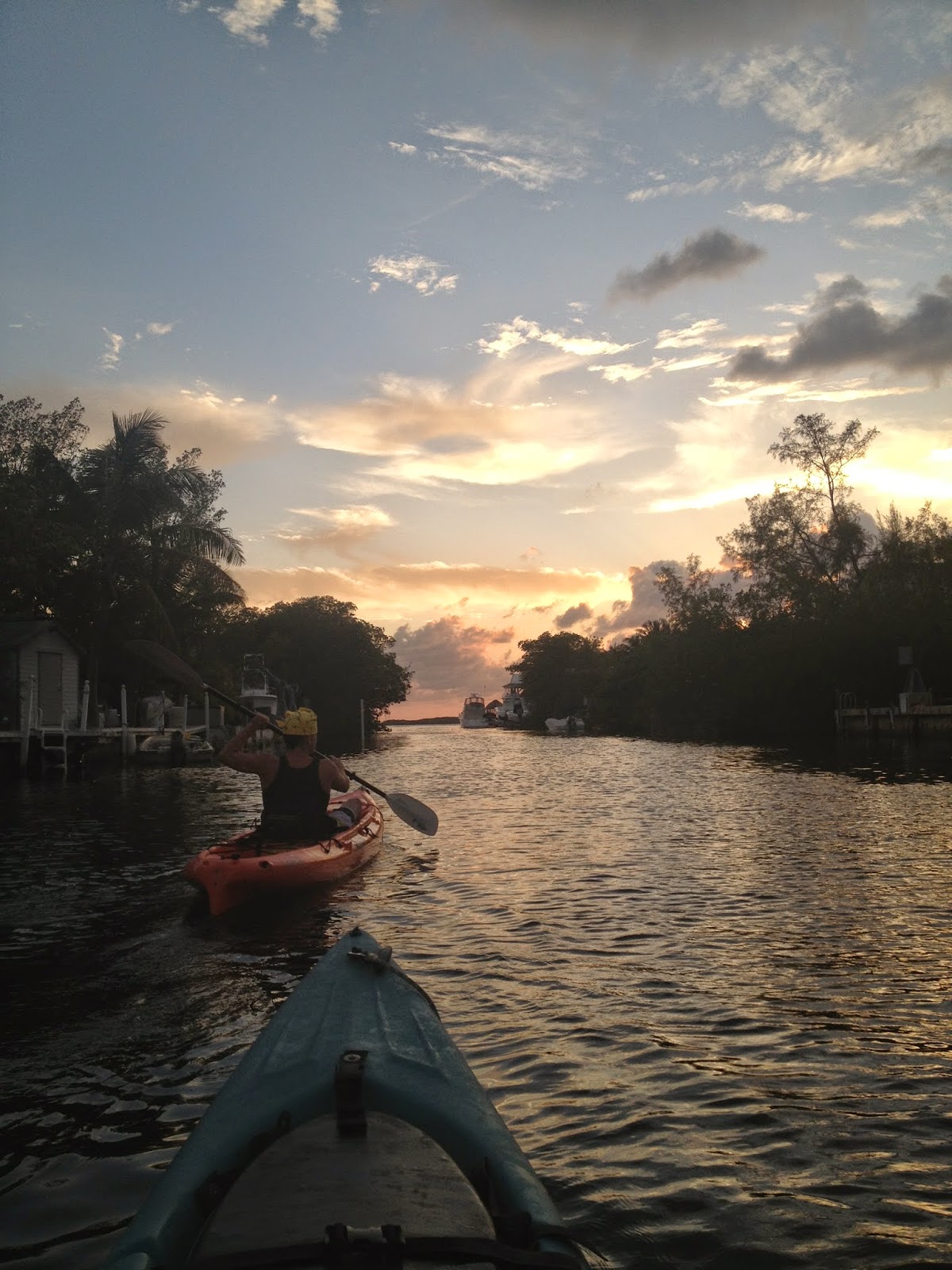 Kayaking at Sunset in The Florida Keys