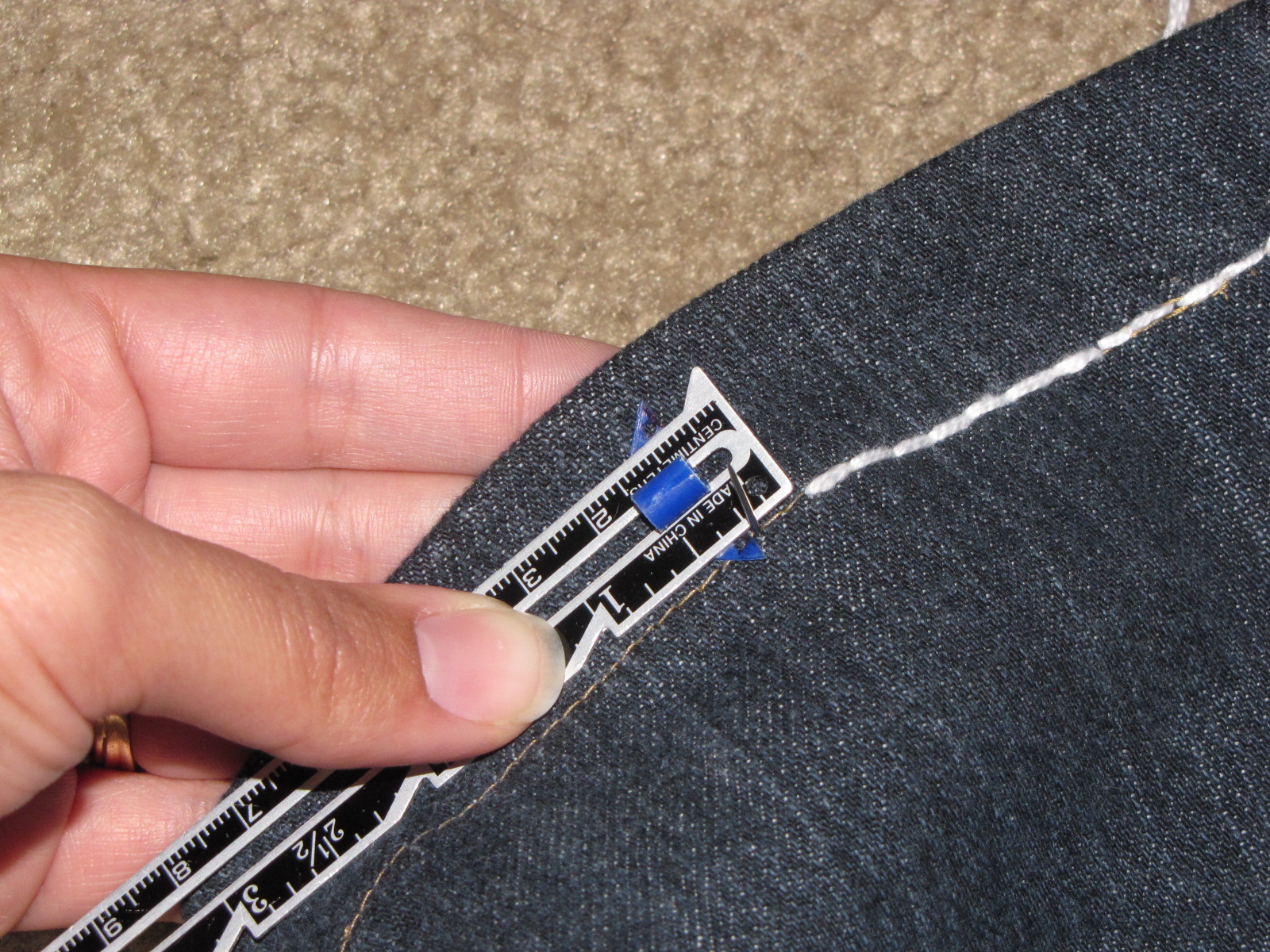 Priddy Haven: Project: White Stitched Jeans