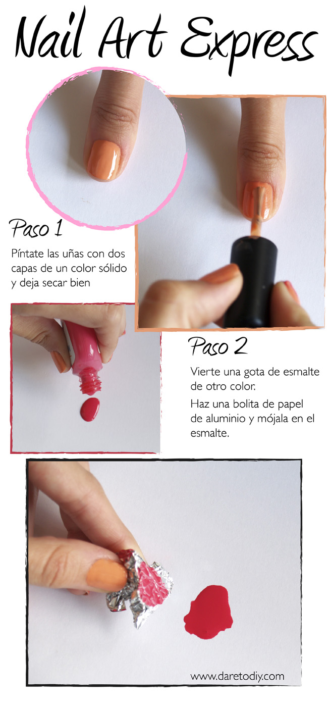 Dare to DIY: Nail Art Express: degradado con textura