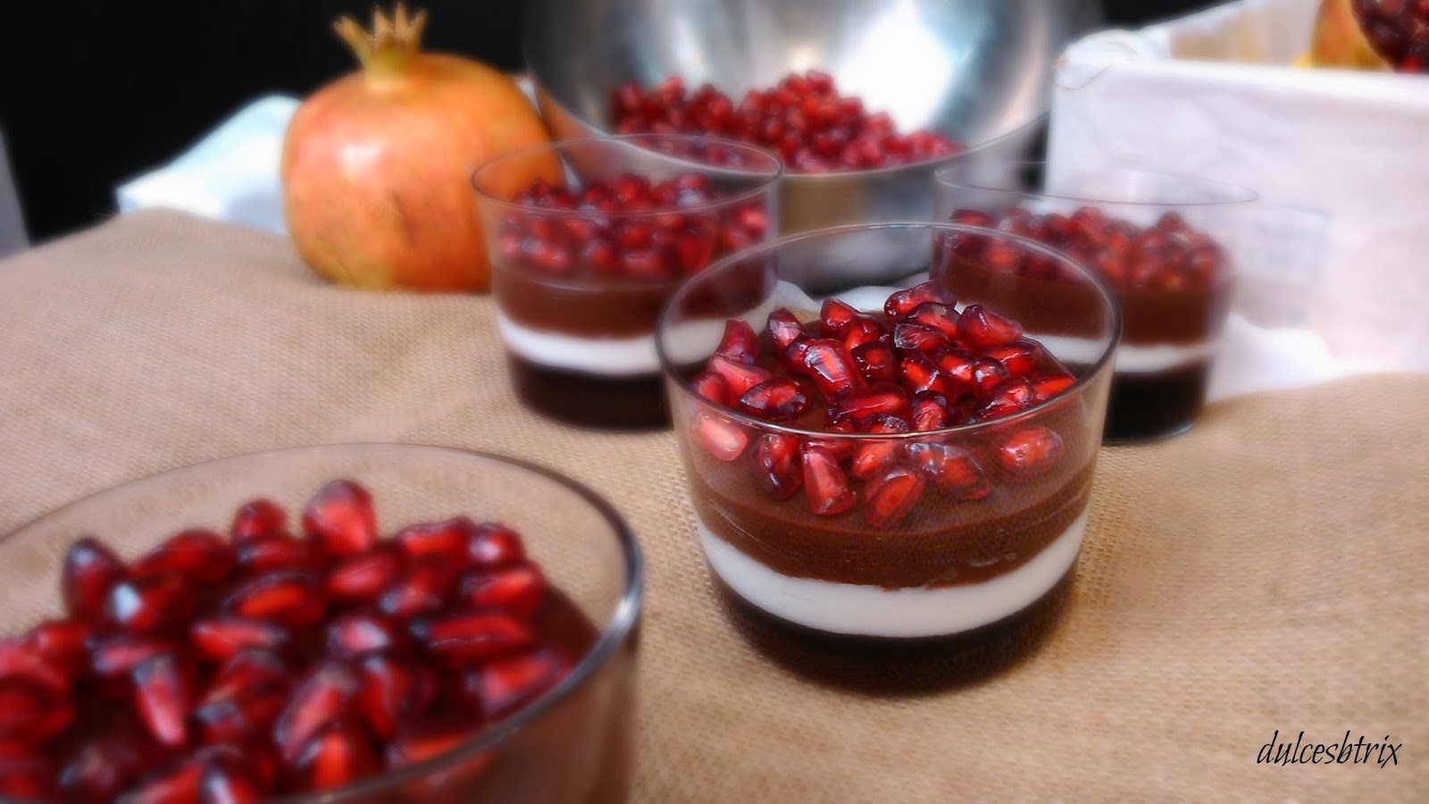 Dulces Btrix: Postre con granadas #RecetasSolidariasParaNavidad