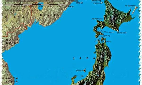 Physical Map Of Japan With Mountains And Rivers - United States Map