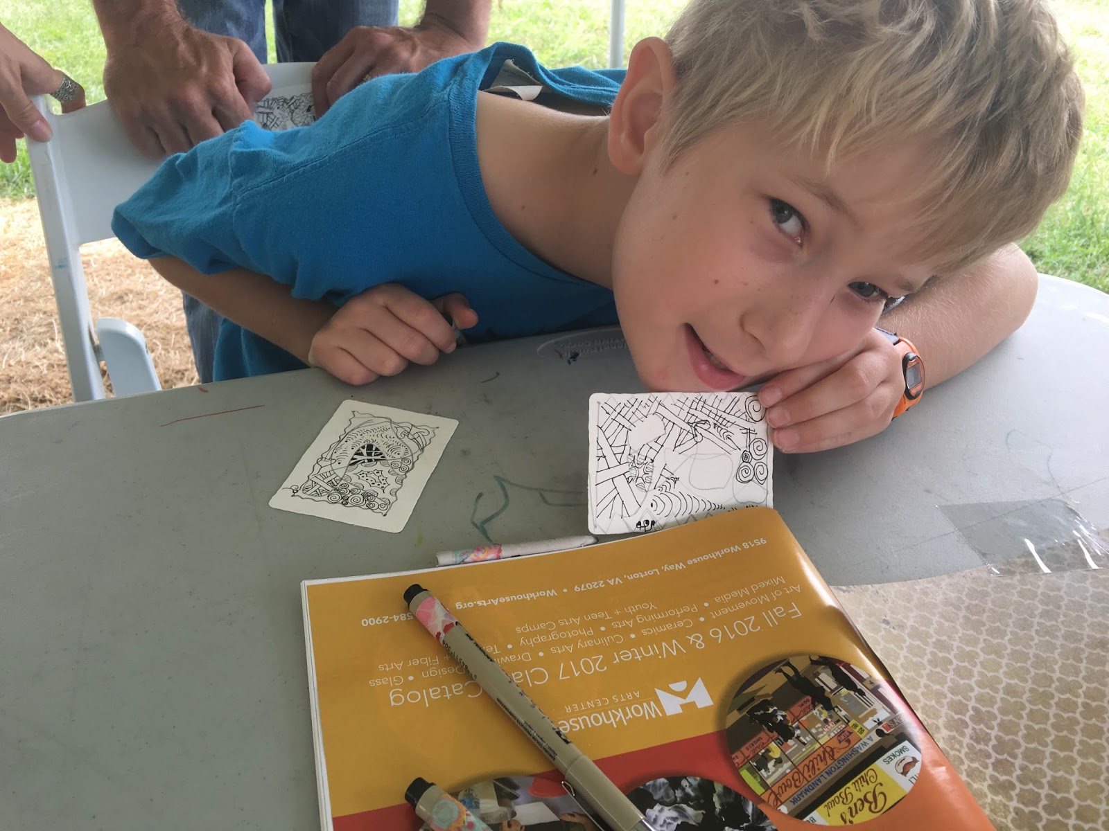 Art Room Blog: Zentanlge Walk-Up Workshop at the Workhouse in Lorton...