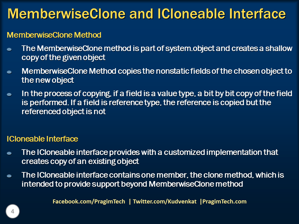 Sql Server Net And C Video Tutorial Prototype Design Pattern Implementation Slides