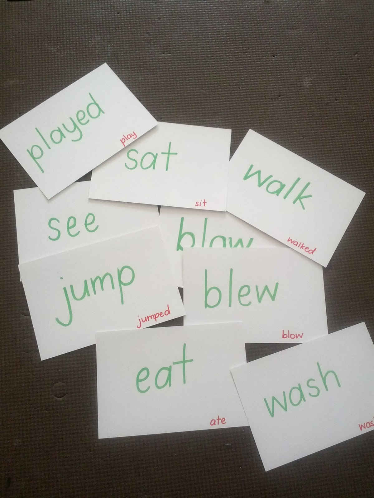 Classroom for the Little: Verb Card Game