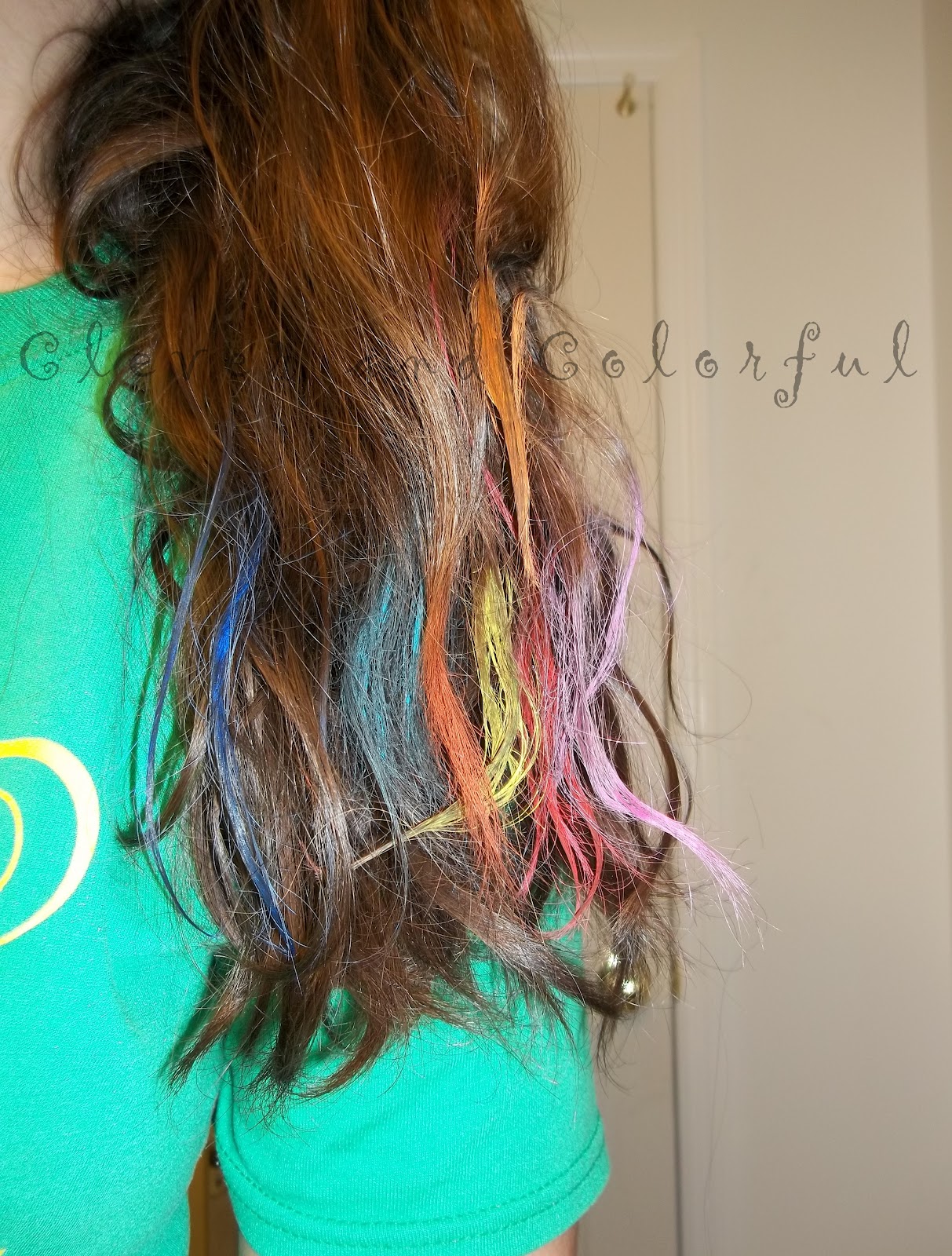 Clever and Colorful: Rainbow Hair - Hair Chalking 101!