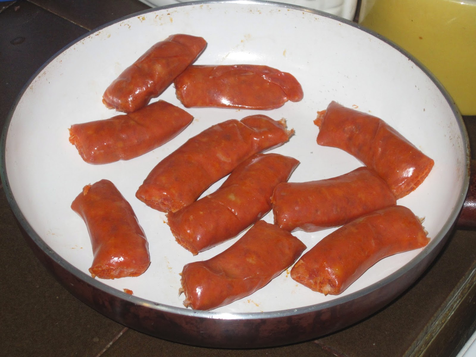 El rincón de Mundín: CHISTORRA FRITA CON PATATAS Y PIMIENTOS DEL PIQUILLO