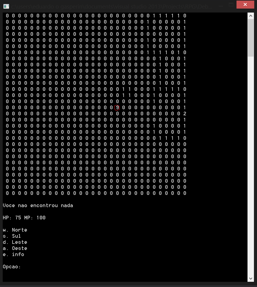 Programador de Jogos - Eduardo Gasperin: RPG de texto
