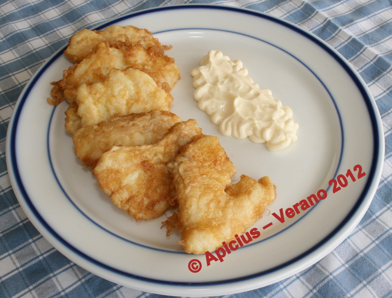 La cocina de cada día: 1055º Menú, Merluza rebozada, ensalada y fruta