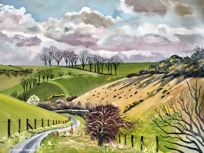John Geekie Art: Yorkshire Wolds, Birdsall Dale.