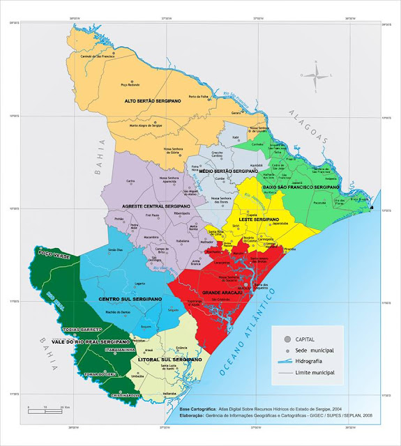 Blog Minha Terra é SERGIPE: Mapa Político do Estado de Sergipe