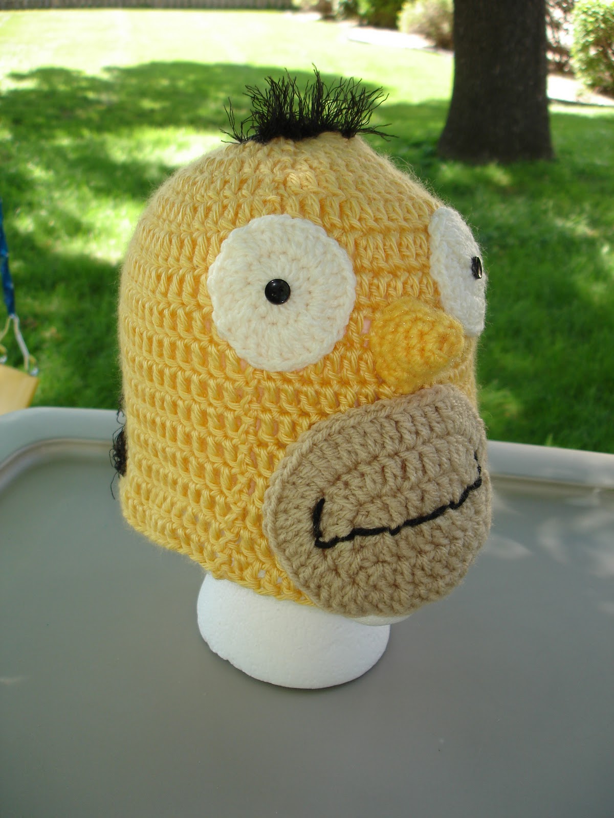 ToppyToppyKnits: Homer Simpson Inspired Crochet Hat
