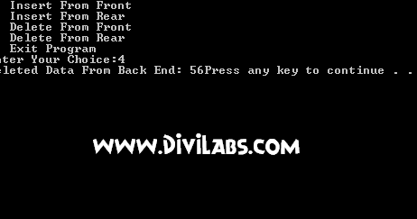 Write A Program In C To Implement Double Ended Queue, Insertion ...