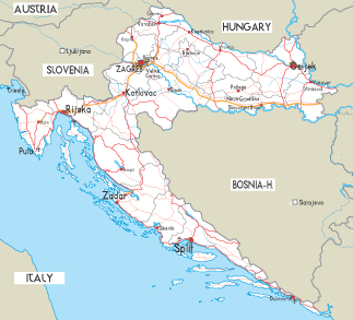 Maps of Croatia Political Physical and Road Maps | Maps of Croatia ...