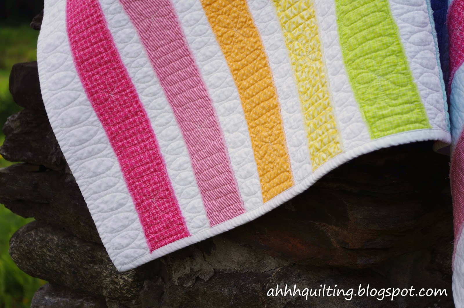 Rainbow Stripes Baby Quilt - Ahhh...Quilting