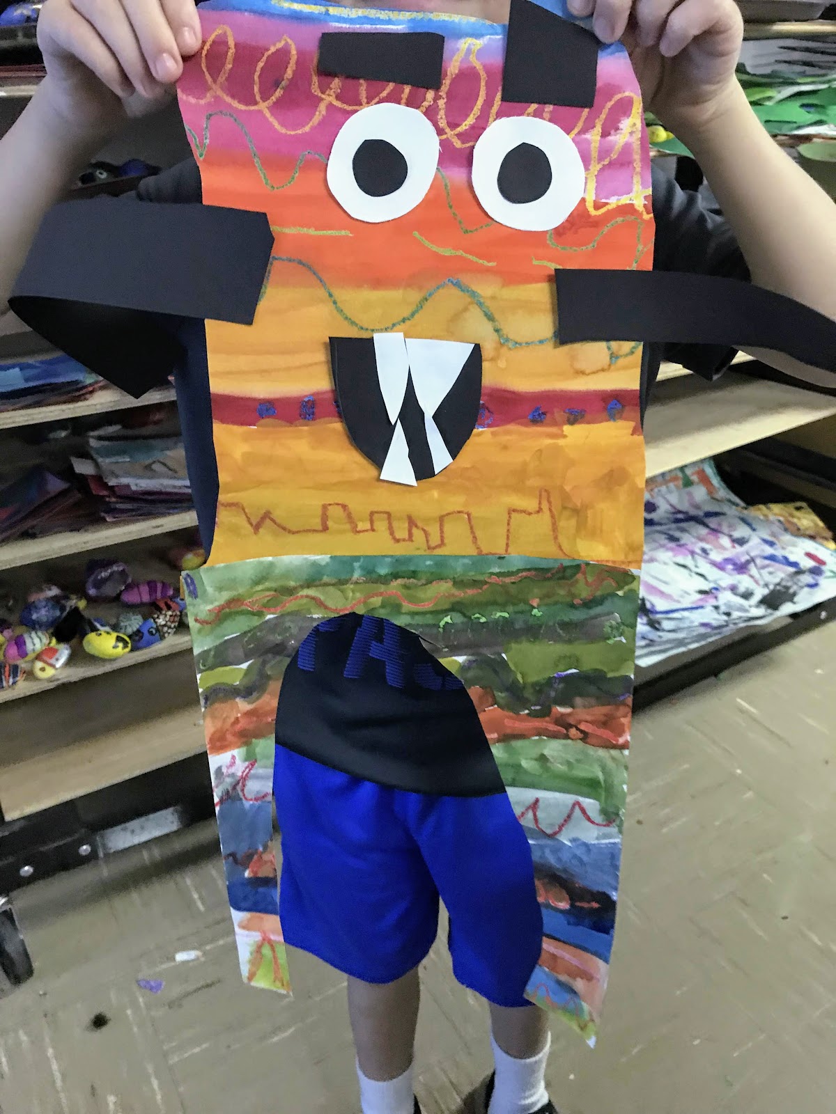 Elements of the Art Room: Kindergarten Line Painting Monsters