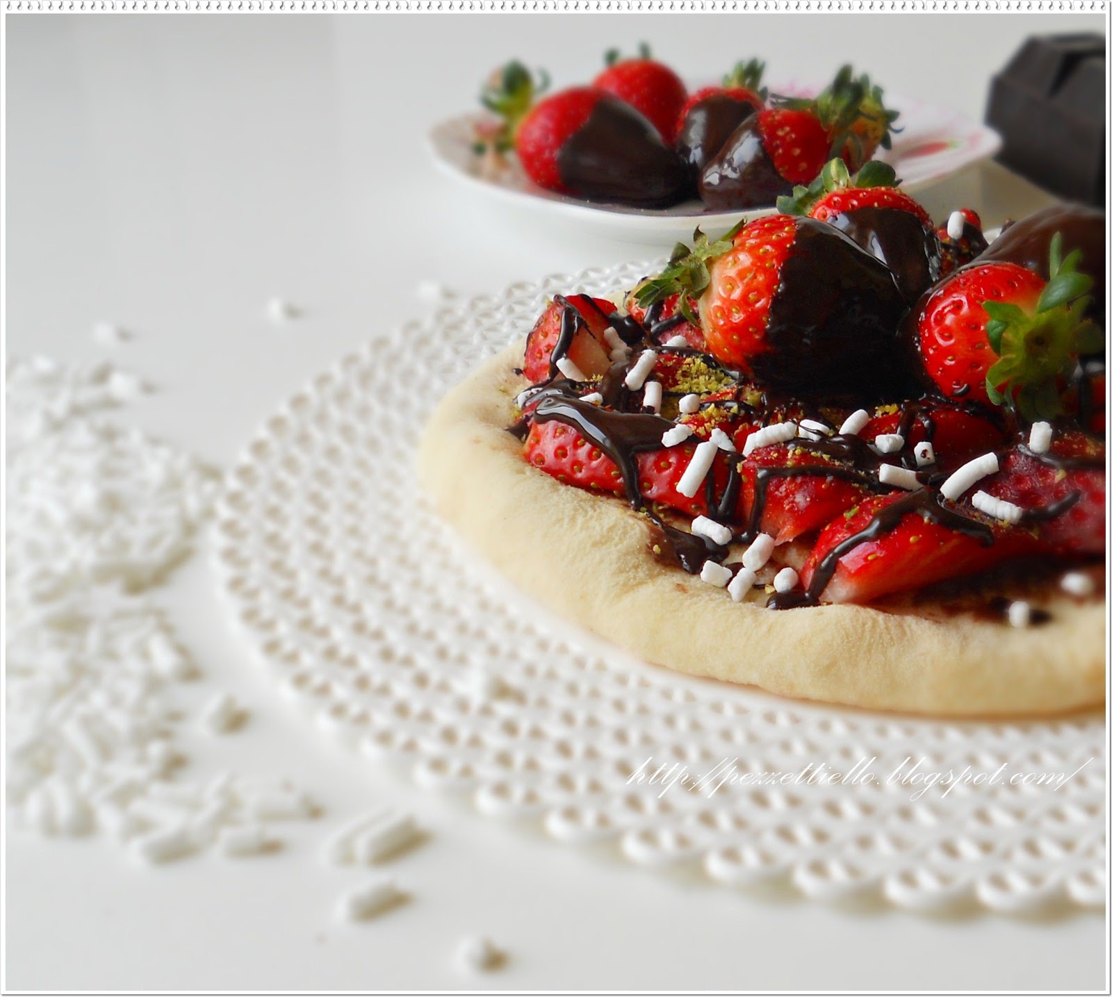 Pizza dolce con fragole e cioccolato | Le Torte di Antonella Cacossa e ...