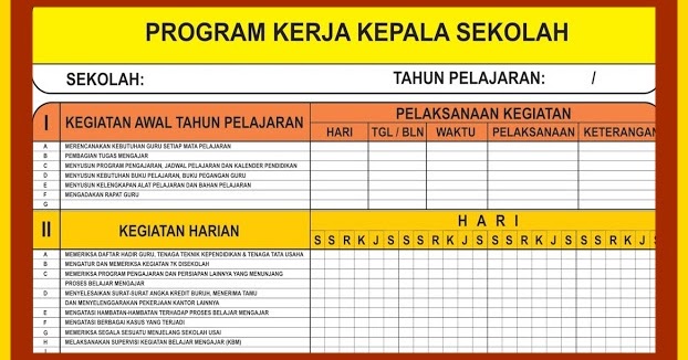Format Rencana Kerja Tahunan Sekolah - Delinewstv