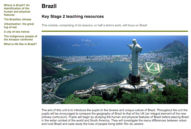 New Brazil resources for KS2 Geography from RGS