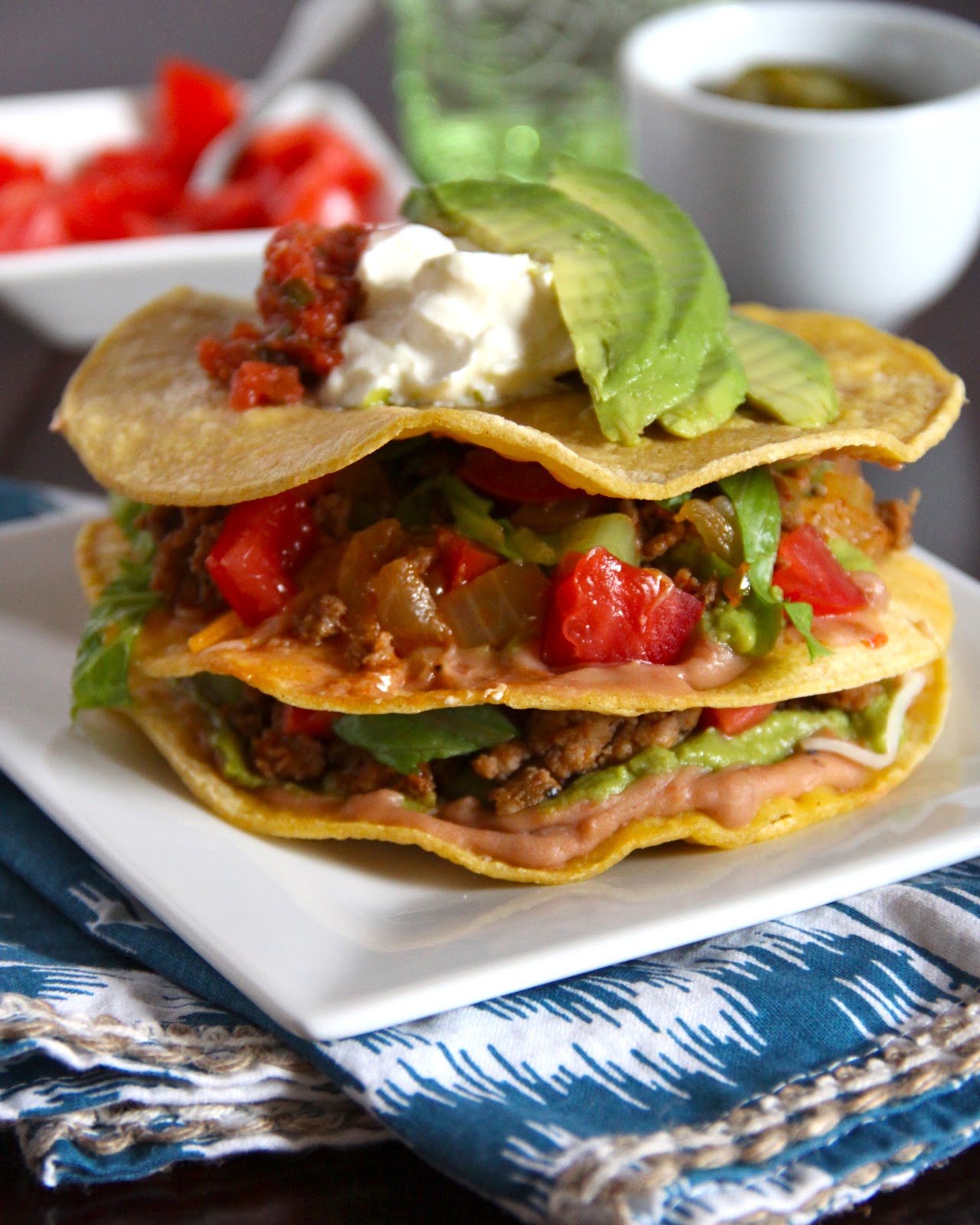 turkey tostada stacks